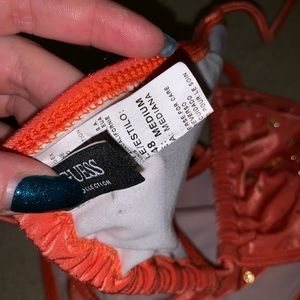 Guess | Swim | Guess Orange Bathing Suit Top Sz Med Bottom Sz Sm | Poshmark